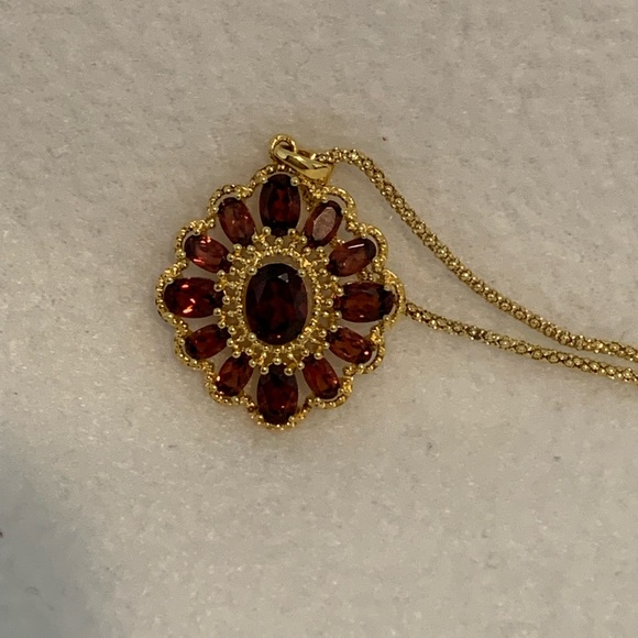 Technibond | Jewelry | Technibond Garnet Necklace | Poshmark